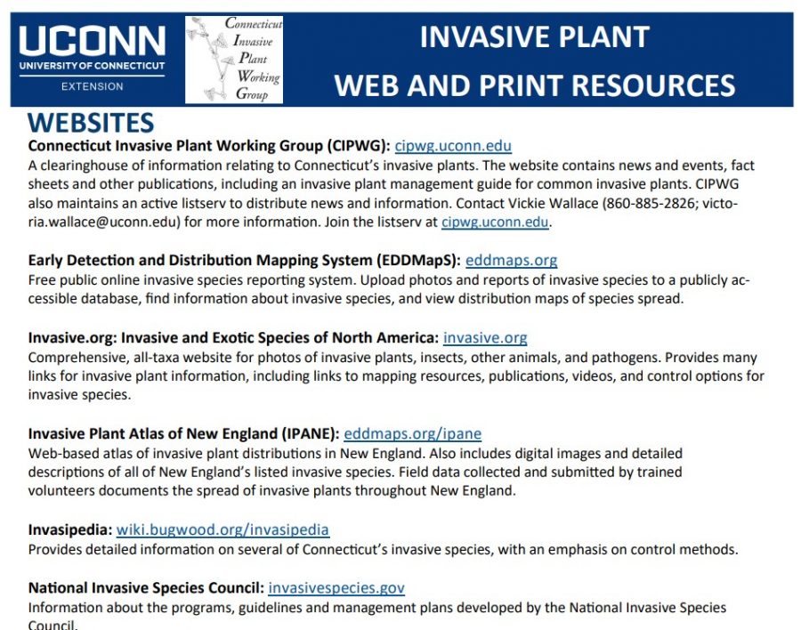 Publications | Connecticut Invasive Plant Working Group | College of ...